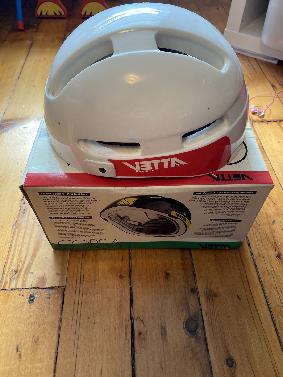 Vintage Vetta Corsa White Cycling Helmet Size Small In Box With Extra ...