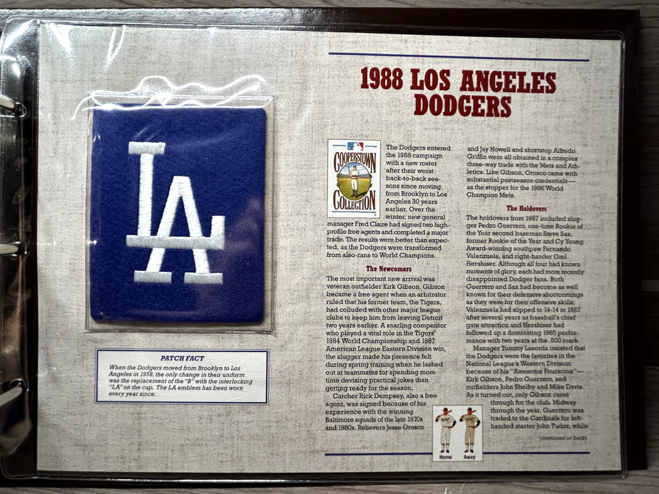 Official MLB Cooperstown Patch Collection Willabee & Ward - 10 Patches ...