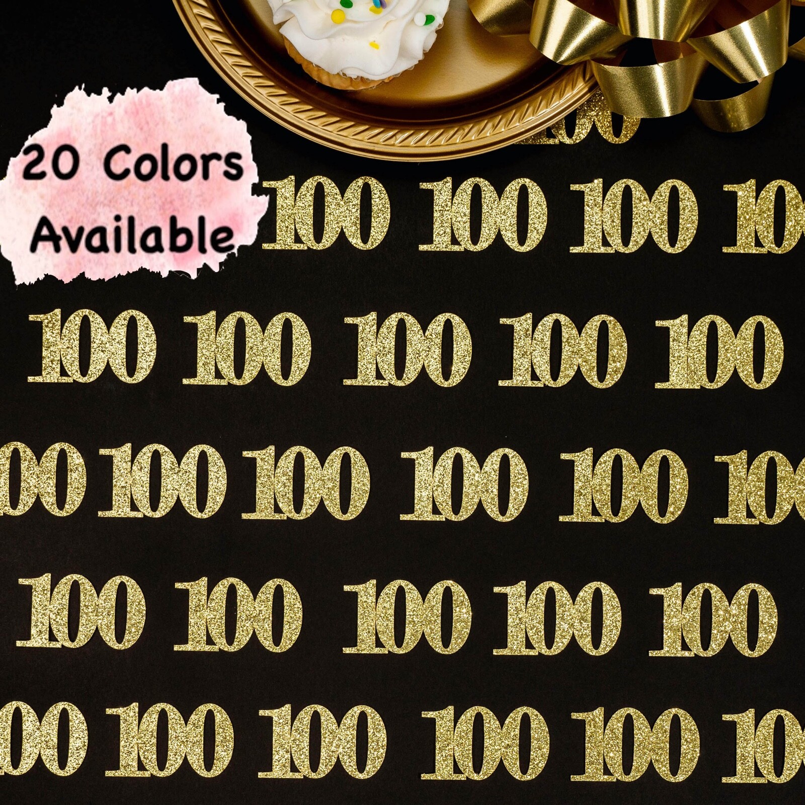100th Birthday Decorations Glitter Confetti Age Number Party Favors ...