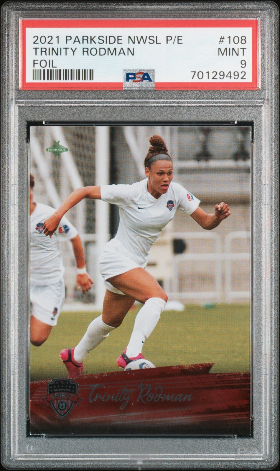 2021 Parkside NWSL Volume 1 #108 Trinity Rodman Foil Rookie Card RC PSA ...