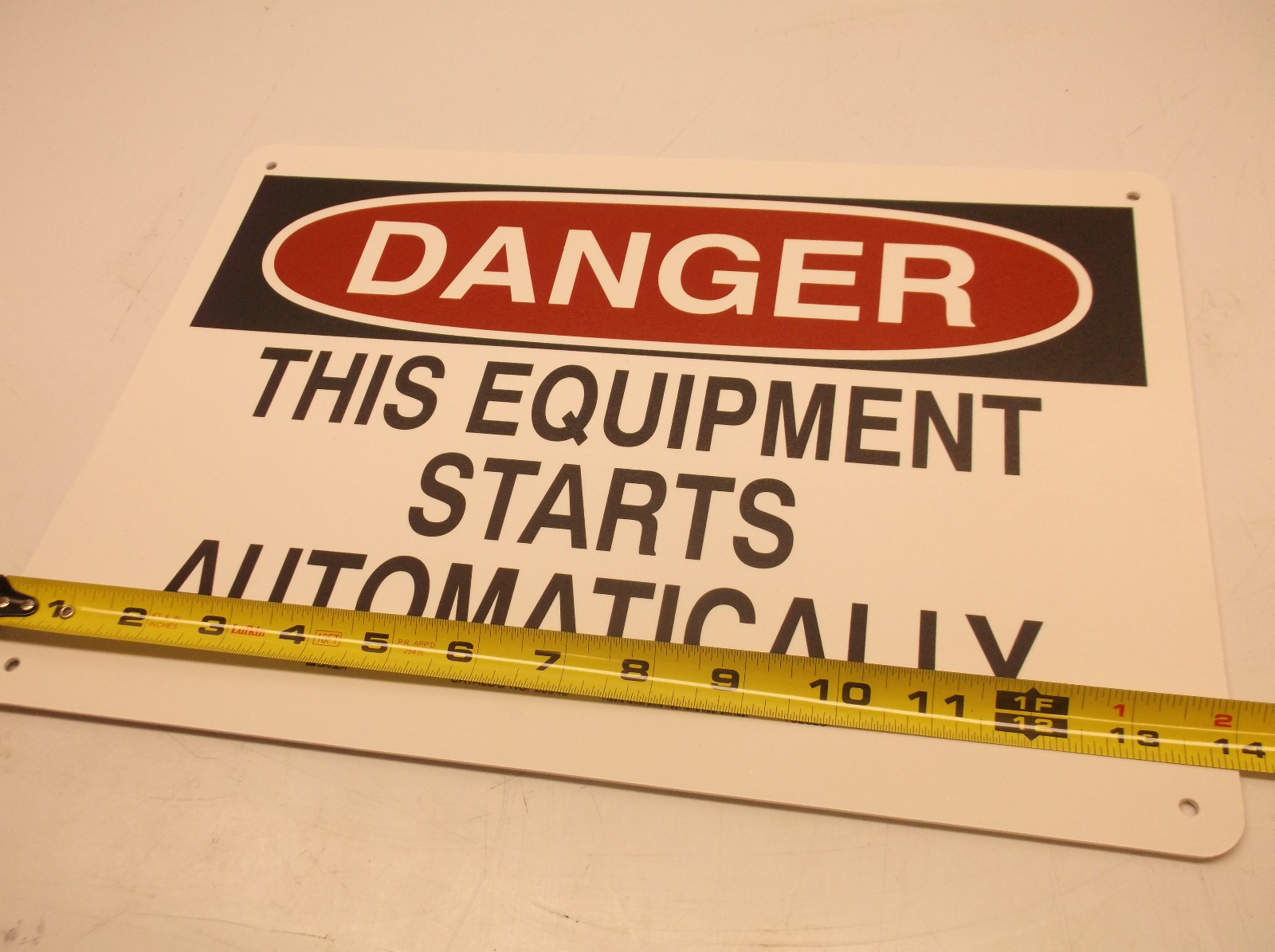 BRADY Danger Sign 10 x 14In R and BK/WHT | eBay