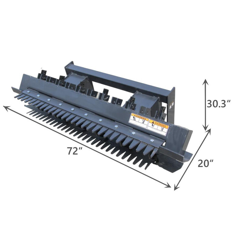 Landhonor 72in Skid Steer Land Leveler Ripper Comb Scarifier Hydraulic ...