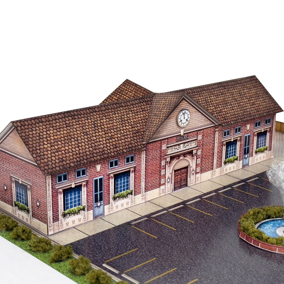 N Scale Building Kit Scale Train Station Model Kit, Fits Micro-trains ...