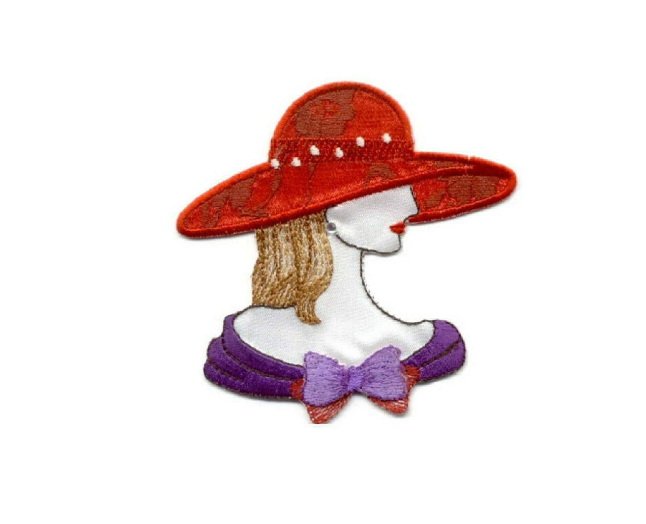 Red Hat Crafts - Fashion - Model - Embroidered Iron On Applique Patch ...