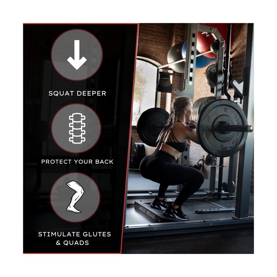Wolf Wedge Squat Wedge - Slant Board Heel Lift for Strength and Knees ...