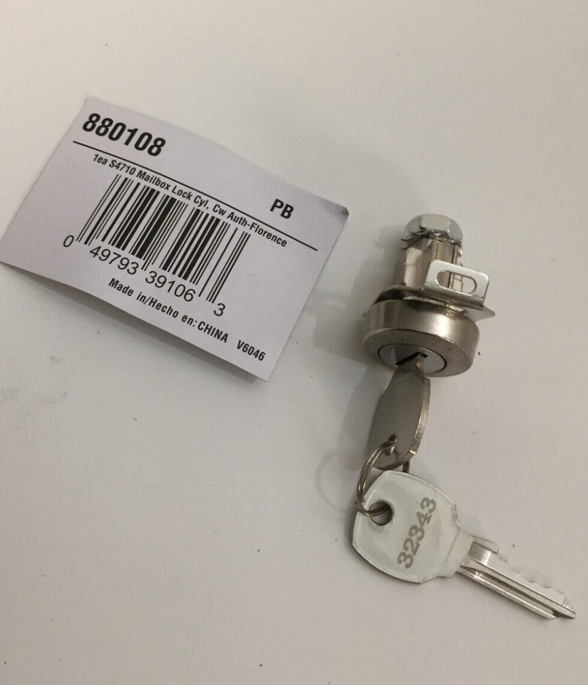 National Auth Florence Mailbox Lock S4710 Cyl. CW 880108 with 2 keys | eBay