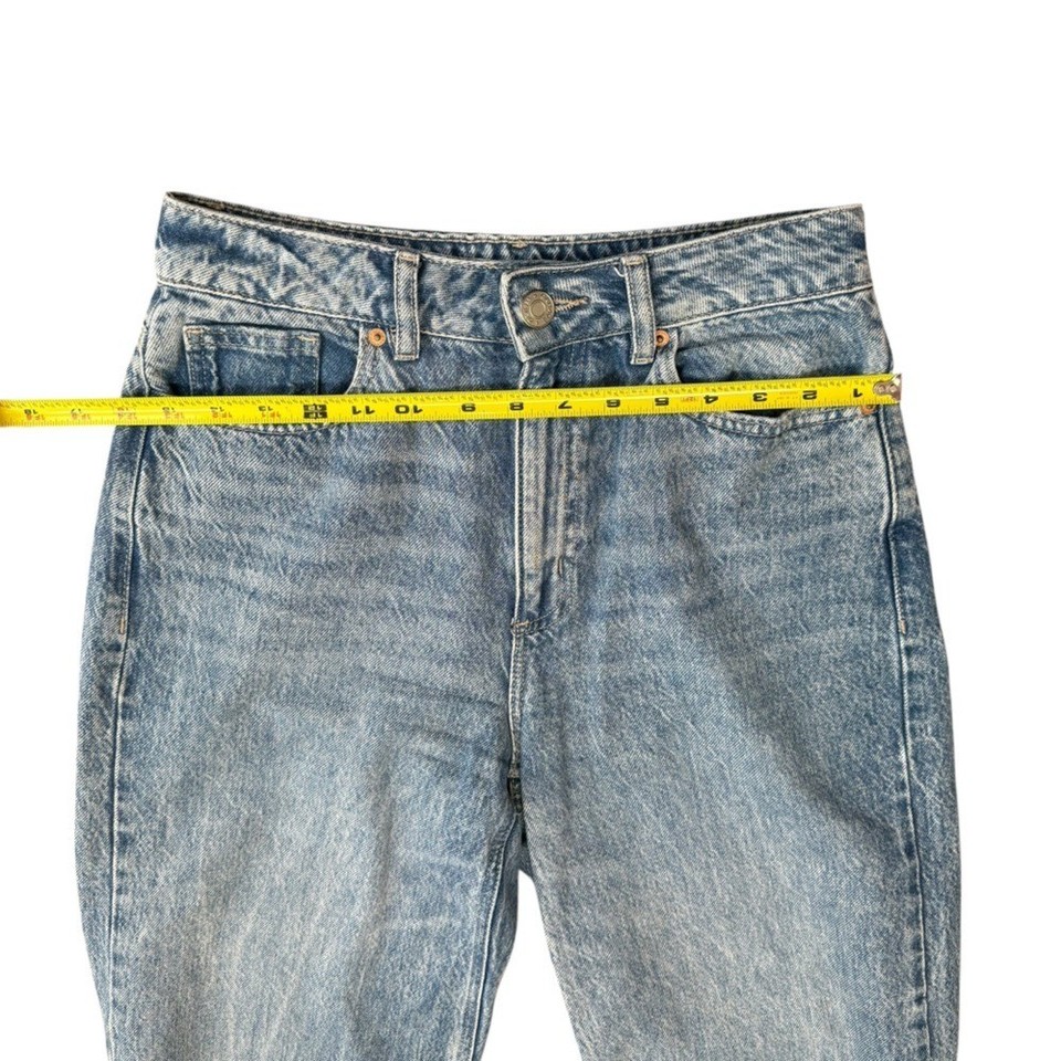 Garage Denim Size 26 Wide Leg Baggy Jeans Blue Acid Wash Raw Hem ...