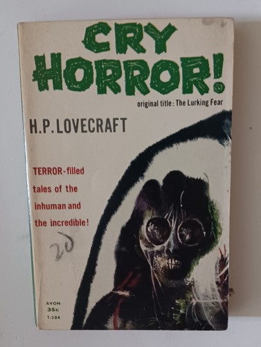 Cry Horror aka Lurking Fear & Other Stories HP Lovecraft Avon 1947 Pulp ...