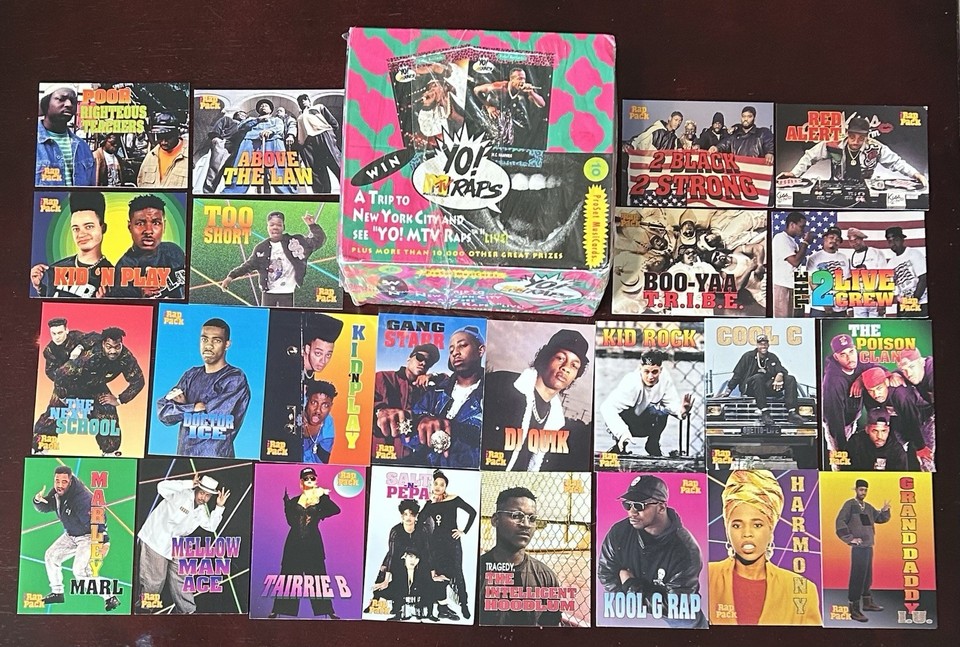 1991 Pro Set Yo! MTV Raps Cards Sealed Box 36 Packs! Plus 24 ‘Rap Pack ...