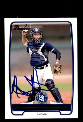 Signed Baseball Card Auto Austin Hedges 2012 Bowman #BP89 San Diego ...