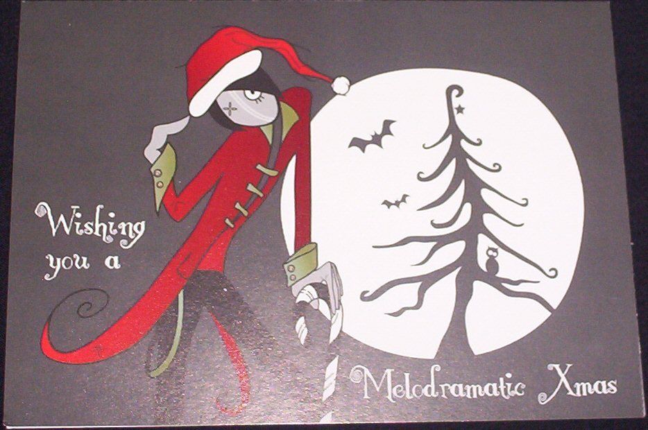 Unique Emo/Goth CHRISTMAS CARD "Melodramatic" with ENVELOPE Blank ...
