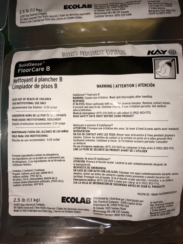 Kay 01244-060 Ecolab Solidsense FloorCare A & B set of 2 | eBay