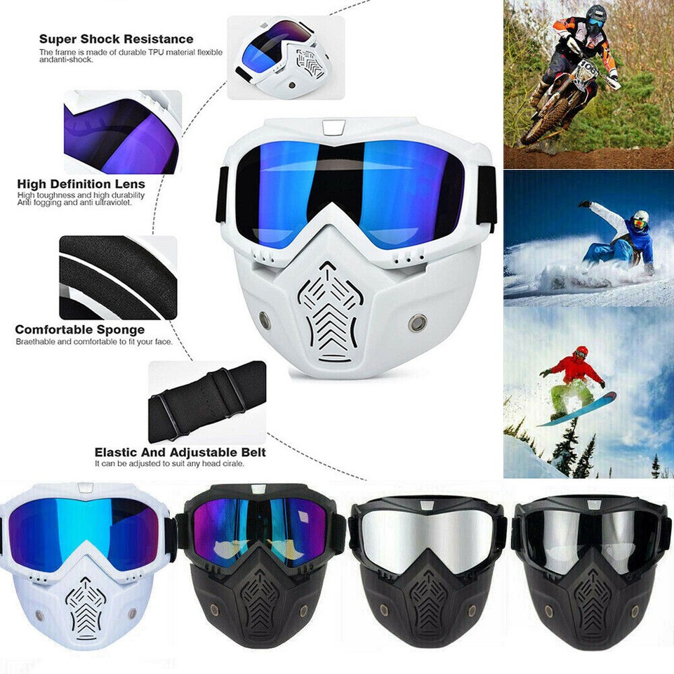 Motorcycle Goggles Face Mask Dirt Bike Motocross Off-Road MX ATV ...