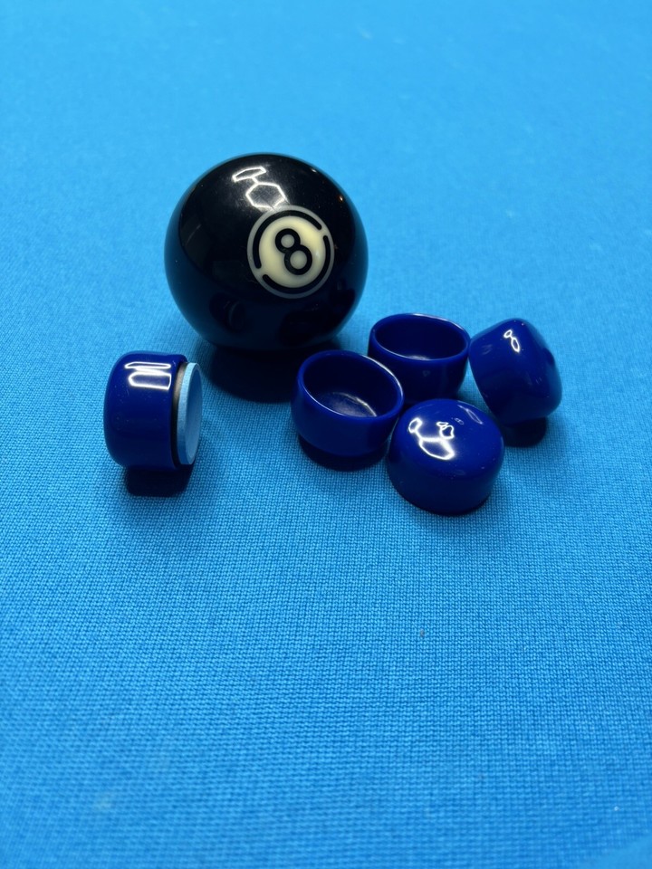 ( 5 ) Blue Pool Cue Chalk Holder For Taom Chalk Round Cup Billiards | eBay