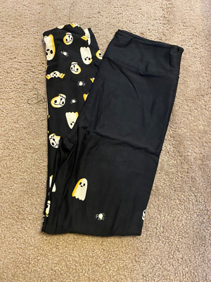 LuLaRoe Halloween 2022 Fright OS Leggings W/ghost, Spiders, Bats And ...