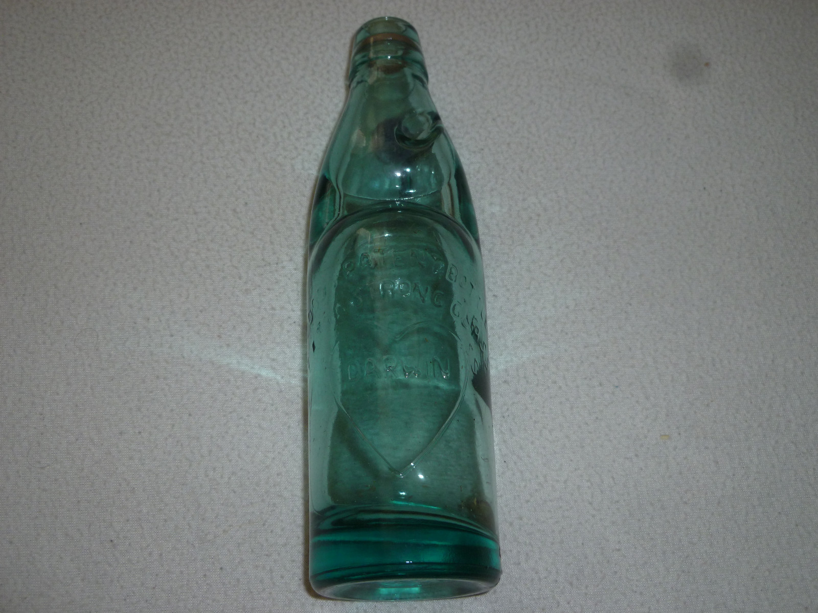 VINTAGE CODD NECK BOTTLE GLASS MARBLE ANTIQUE PATENT EXTRA STRONG ...