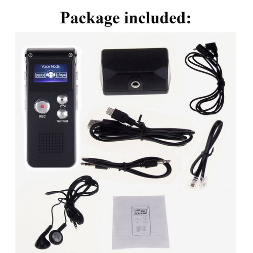 Digital Voice Recorder Mini Dictaphone Audio Sound Recorder Small Spy ...