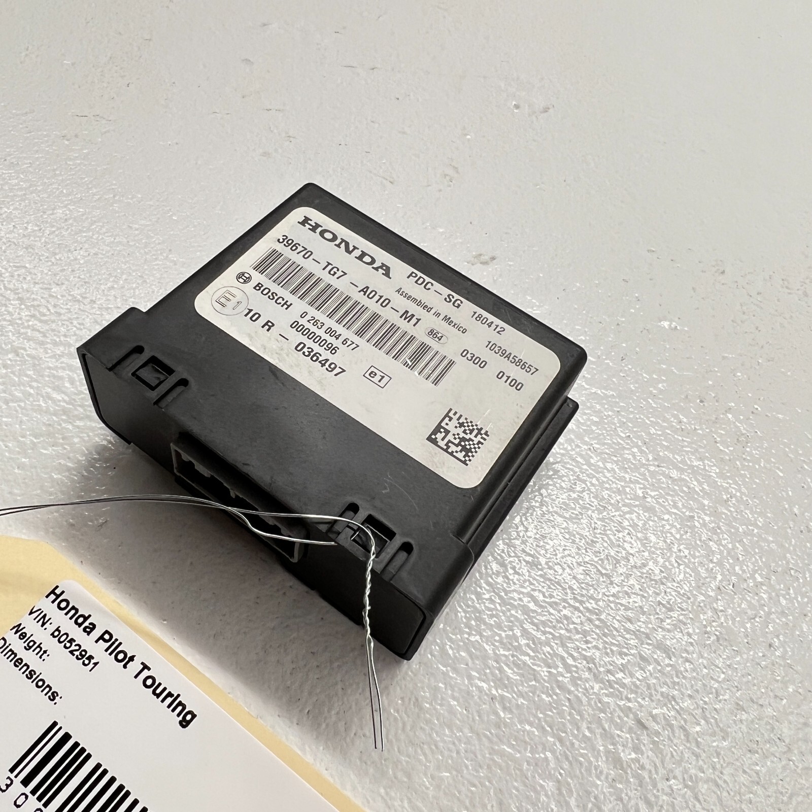 2016 - 2018 HONDA PILOT PARKING ASSIST SENSOR CONTROL MODULE UNIT ECU ...