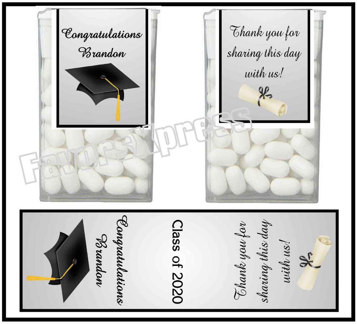 Printable Square Labels For Graduation Class Of 2025 Custom Graduation