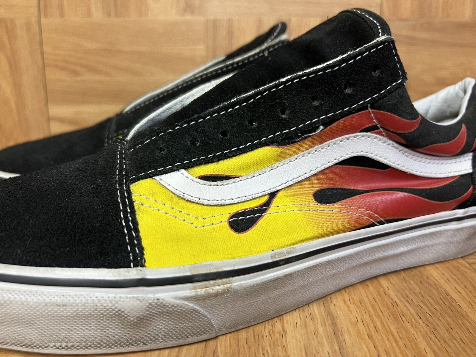 RARE🔥 VANS Old Skool Hot Rod Flames Skateboarding Sh… - Gem