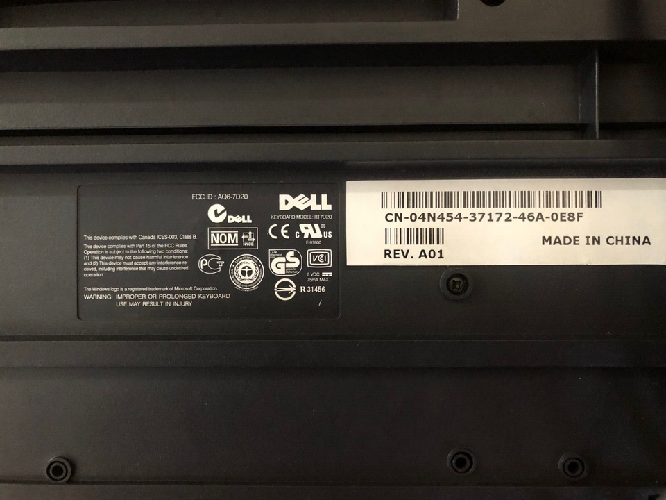 Dell Clicky PS/2 Wired Computer Keyboard Model RT7D20 | eBay