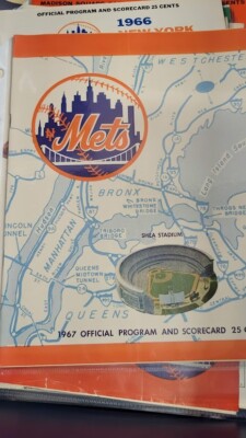 1974 New York Mets Official Program & Scorecard unused saved in plastic ...
