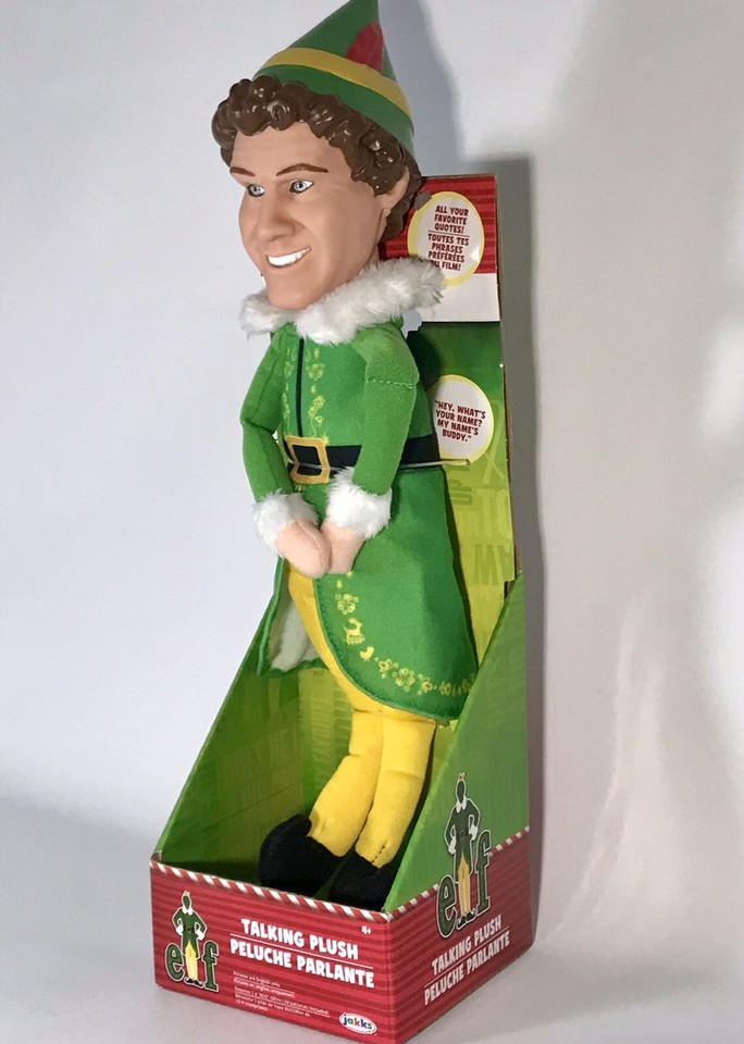 BUDDY THE ELF Talking Plush Toy 14" Tall 15 Phrases From Movie Inspired ...