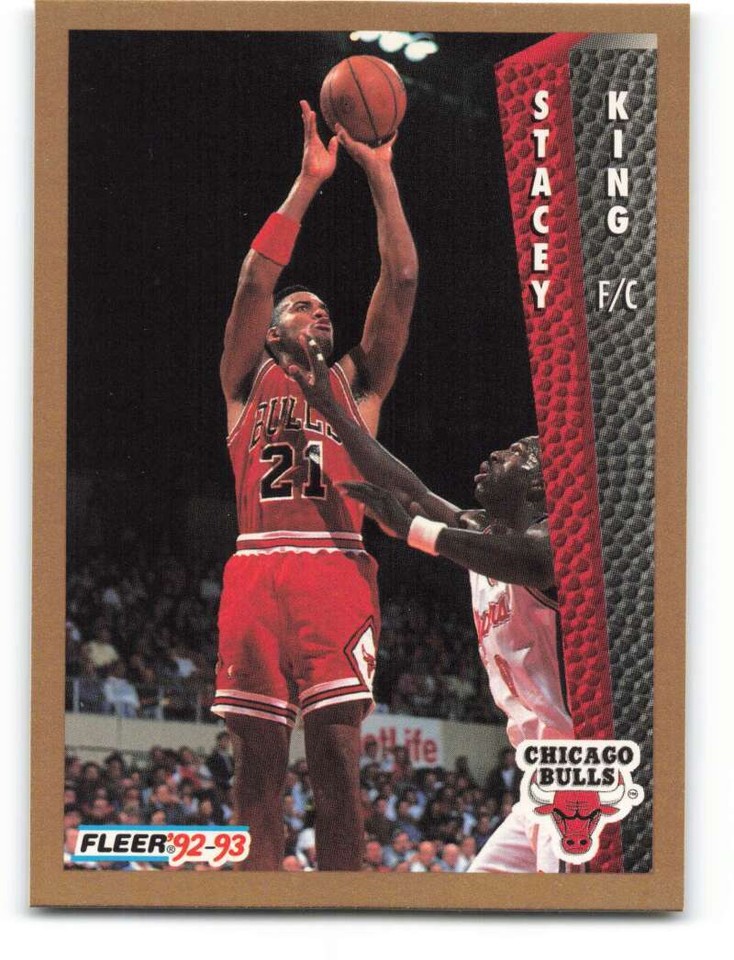1992-93 FLEER Basketball NM/M Trading Card #33 - STACEY KING, Chicago ...