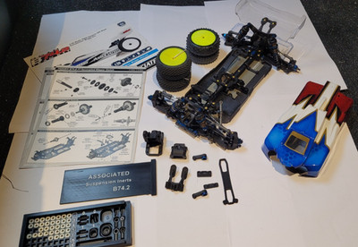 Team Associated B74.2CE 1/10th Off Road Race Roller manual set up box ...