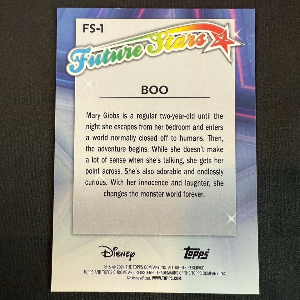Boo Future Stars 01/25 Bookend - 2024 Topps Chrome Disney | eBay