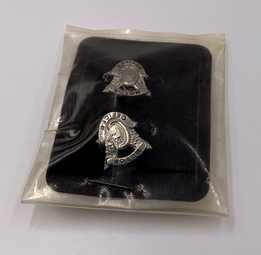 VINTAGE ~ AUTHENTIC Motor Officer uniform 2pc Pin SET ~POLICE ~ LAW ...