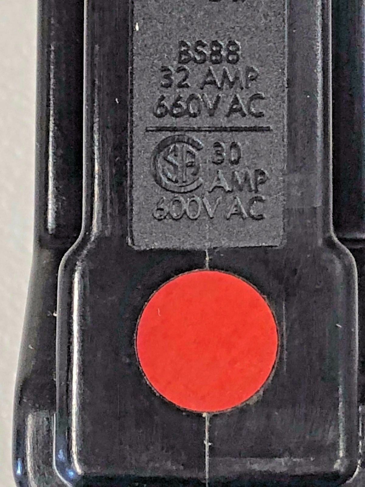 GEC ALSTHOM RS32H Red Spot Fuse Carrier for BS88 Fuses 32A 660VAC x10 ...