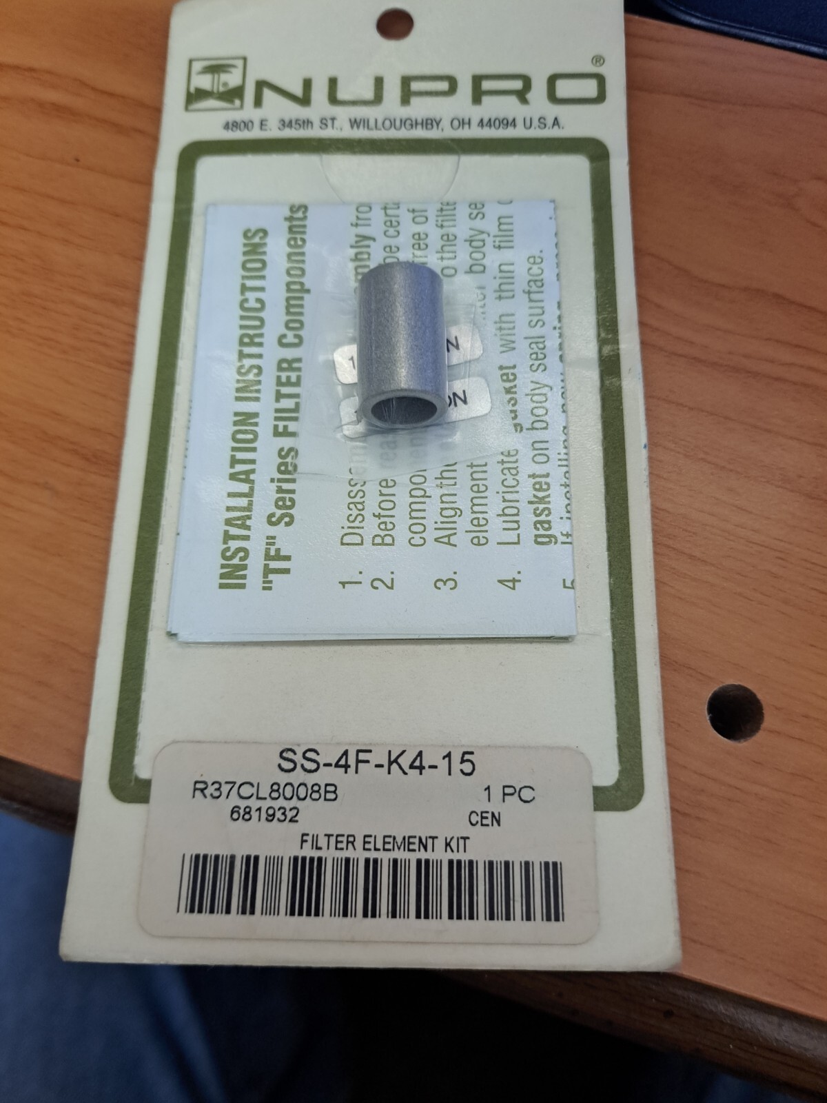 Swagelok/Nupro SS-4F-K4-15 15 Micron Filter Element | eBay