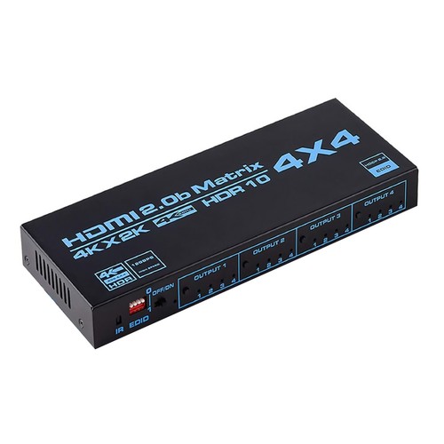 4xx 4 In 4 Out 4K HDMI Matrix Switch with EDID Extractor and IR Remote ...