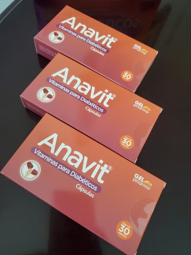 ANAVIT CAPSULAS VITAMINAS PARA DIABETICOS 90 CAPSULAS 3 MESES 100 ...