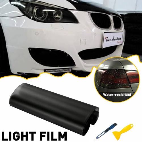 Matte Black Wrap Vinyl Car Headlight Decal Vehicle Sticker Film Air ...