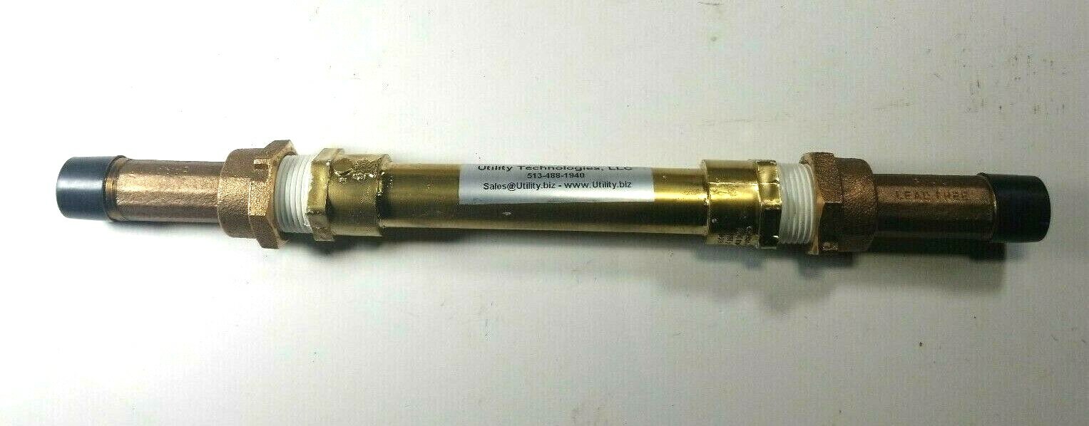 Water Meter Idler/Spacer Tube for 5/8" x 1/2" Meter, 7.5" long w/Meter ...