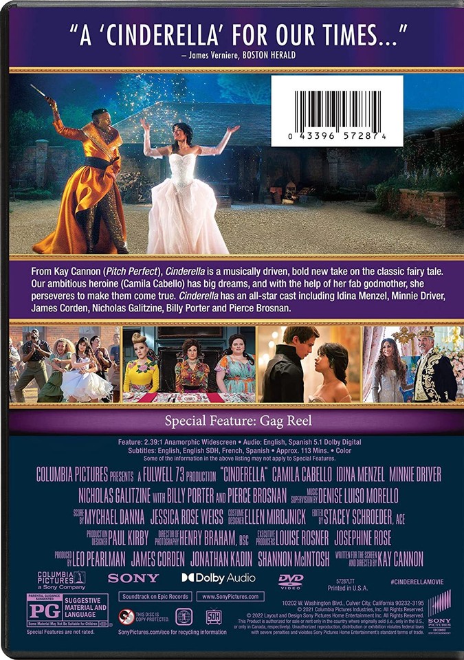Cinderella (DVD) Camila Cabello Idina Menzel Minnie Driver (US IMPORT ...