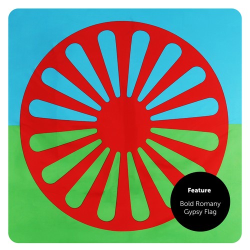 ROMANY GYPSY FLAG FLAG LARGE 5FT X 3FT POLYESTER FLAG CARTWHEEL INDOOR ...