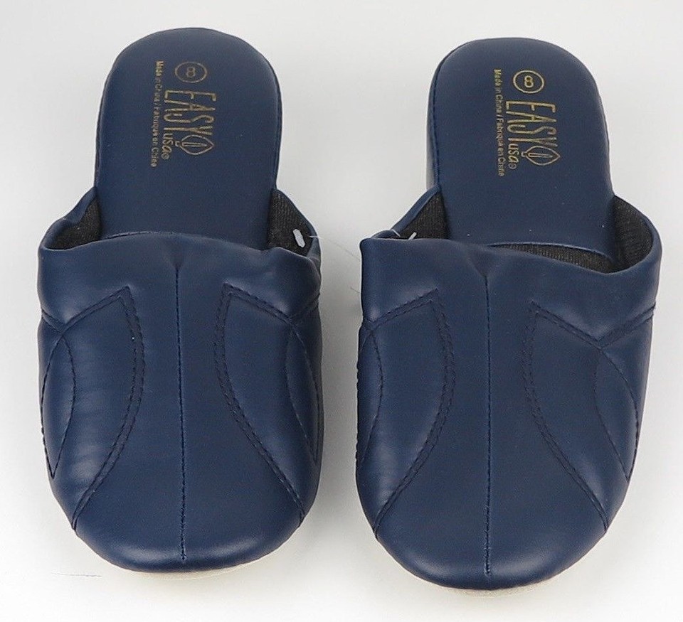 Pair of Women's Soft Vinyl House Slippers Sizes 6-11 New | eBay