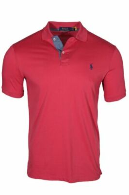 Polo Ralph Lauren Men's Classic Fit Jersey Polo Shirt Nantucket Red ,XL ...