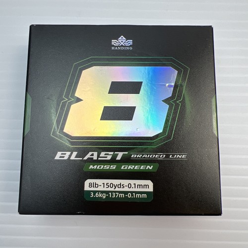 (6) Blast Braided Fishing Line 8LB (150 Yards) Moss Green 0.1mm ...