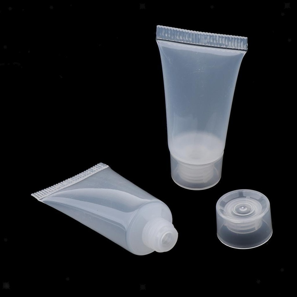 120 Mini Plastic Squeeze Tubes Shampoo Bottles Clear | eBay UK