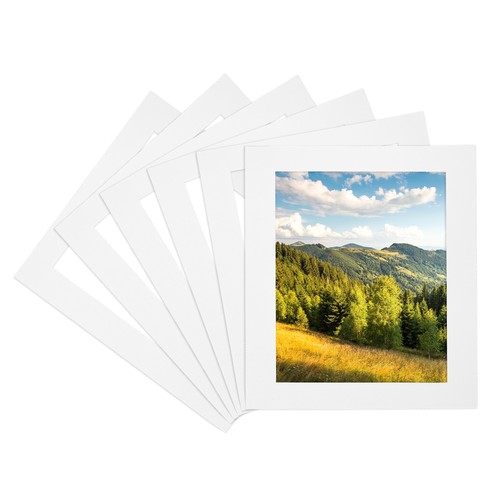 6x8 Mat for 4x6 Photo, 6 Pack Precut Picture Frame Mat Board, White | eBay