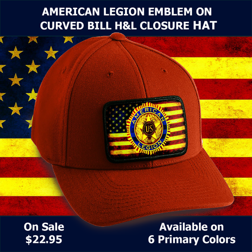 American Legion Emblem Hat Snapback Cap US Flag Patch | 6 Colors Curved ...