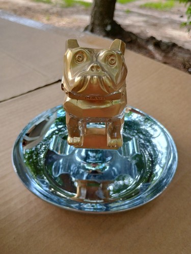 Vintage Gold Mack Bulldog Cigar Ashtray REALLY NICE ORIGINAL GOLD PAINT ...