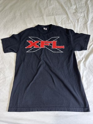 XFL Vintage Professional Football League Black T-Shirt L Helmet Logo ...