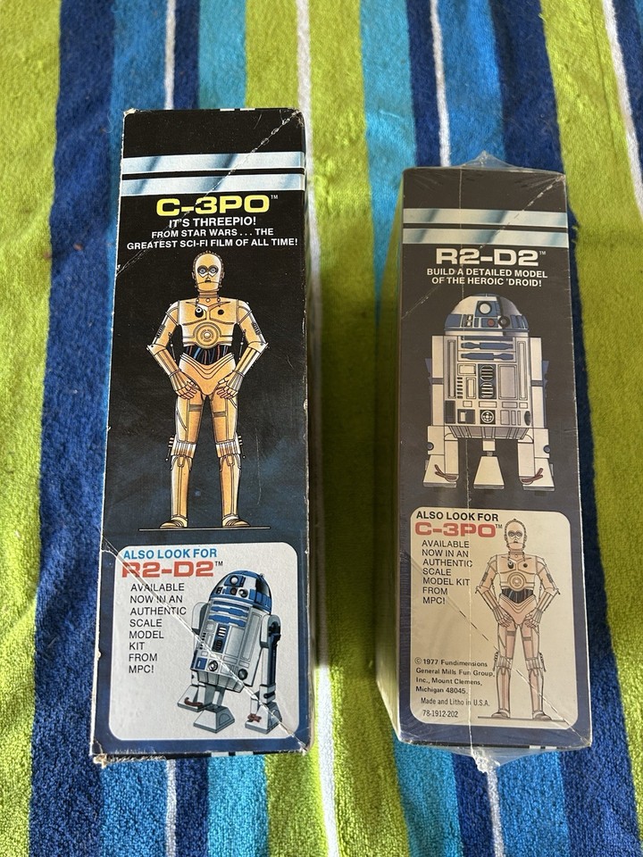 Star Wars MPC R2-D2 and C-3PO Vintage 1977 Plastic Models Kits New See ...