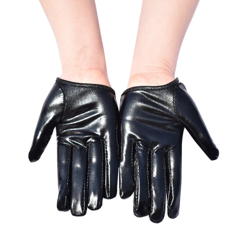 Half Palms Gloves Glossy Color Gloves For Women Everyday Wear Club Hand ...