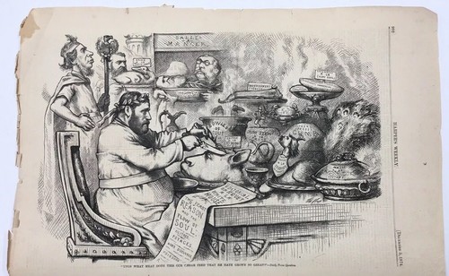 Thomas Nast Harper's Weekly Political Cartoon Lithograph Grant 1874 | eBay